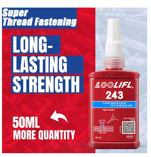 50ML 243 Thread Lock Bolt Lock Tight Medium Strength Fast Fix Screw ...