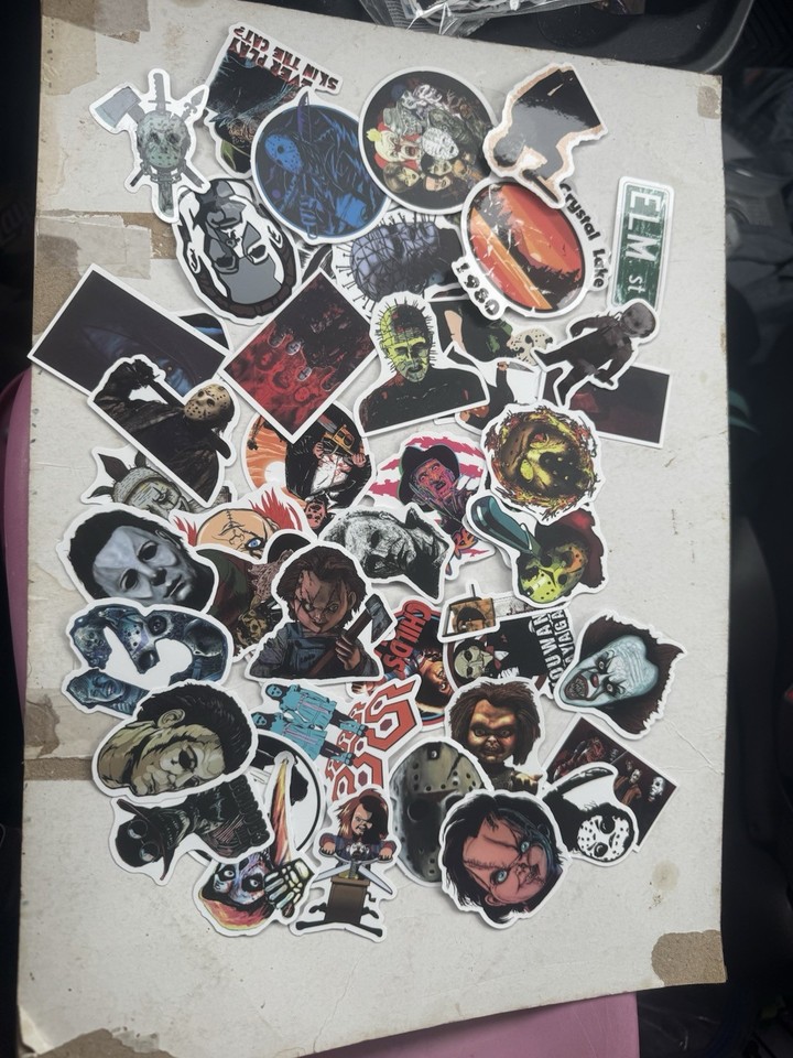 100 Piece Horror Sticker Packs • Water Resistant • Scary Movie It Jason ...