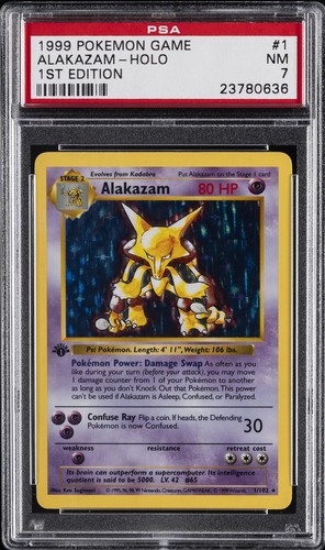 1999 POKEMON BASE SET 1ST EDITION #1 ALAKAZAM-HOLO PSA 7 | eBay