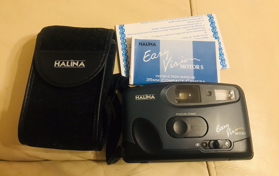 Vintage Retro Halina Easy Vision Motor S 35mm Camera with case. Flash ...