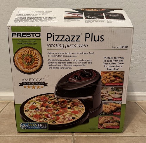 Presto Pizzazz Plus Rotating Pizza Oven Dual Heating Element Excellent ...