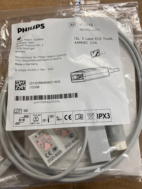 Philips M1669a 3 Lead EKG ECG Cable 12 Pins for sale online | eBay