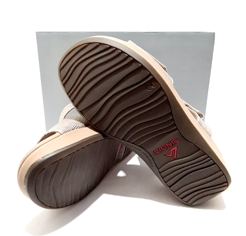 Vionic Raz Gold Orthotic Wedge Platform Sandals Wide Fit New Womens ...