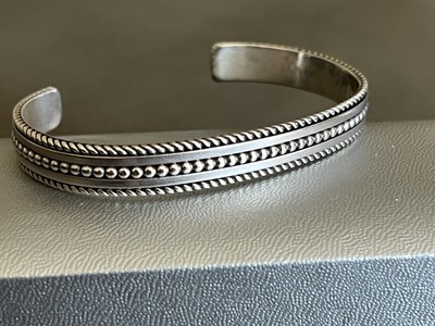 Vintage Navajo SIGNED Tom Hawk Sterling Silver Cuff Bracelet | eBay