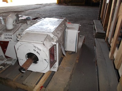 60 HP DC Bull Electric Motor, 1750 RPM, 160L / 2512AT Frame, DPFV, 500 ...