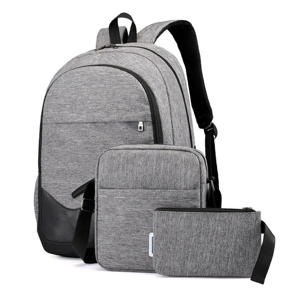 3pcs Set Men Women Backpack Bookbag School Travel Laptop Rucksack ...