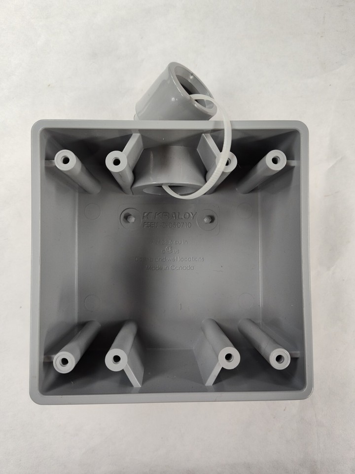 IPEX Kraloy 2-Gang SUPER DEEP! PVC Molded Box 38.5 CUBIC INCHES ...