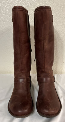 UGG Australia TUPELO Brown Leather Tall Boots Size 5/ 36 | eBay