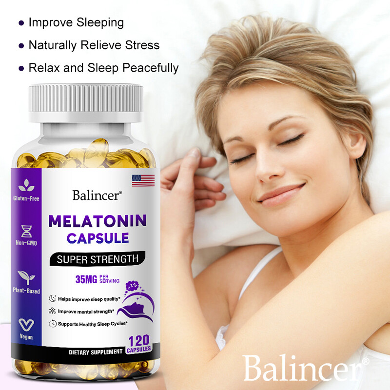 Sleep Capsules, 35 mg, Natural Sleep Aid, Improves Sleep Quality, Sleep ...