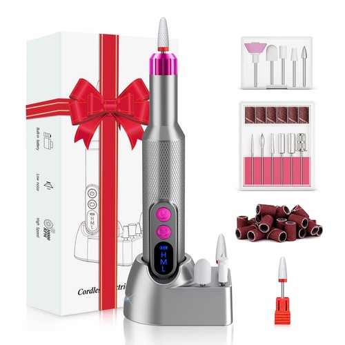 Nail Drill, Cordless Electric Nail Filer Professional E-File Nail Drill ...