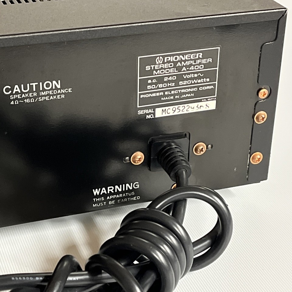 Pioneer A-400 Legendary Stereo Amplifier Hi-Fi Separate Made in Japan ...