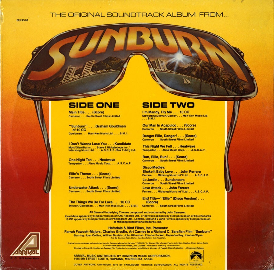 SEALED Farrah Fawcett Sunburn 1979 Movie Soundtrack Record 10 CC John ...