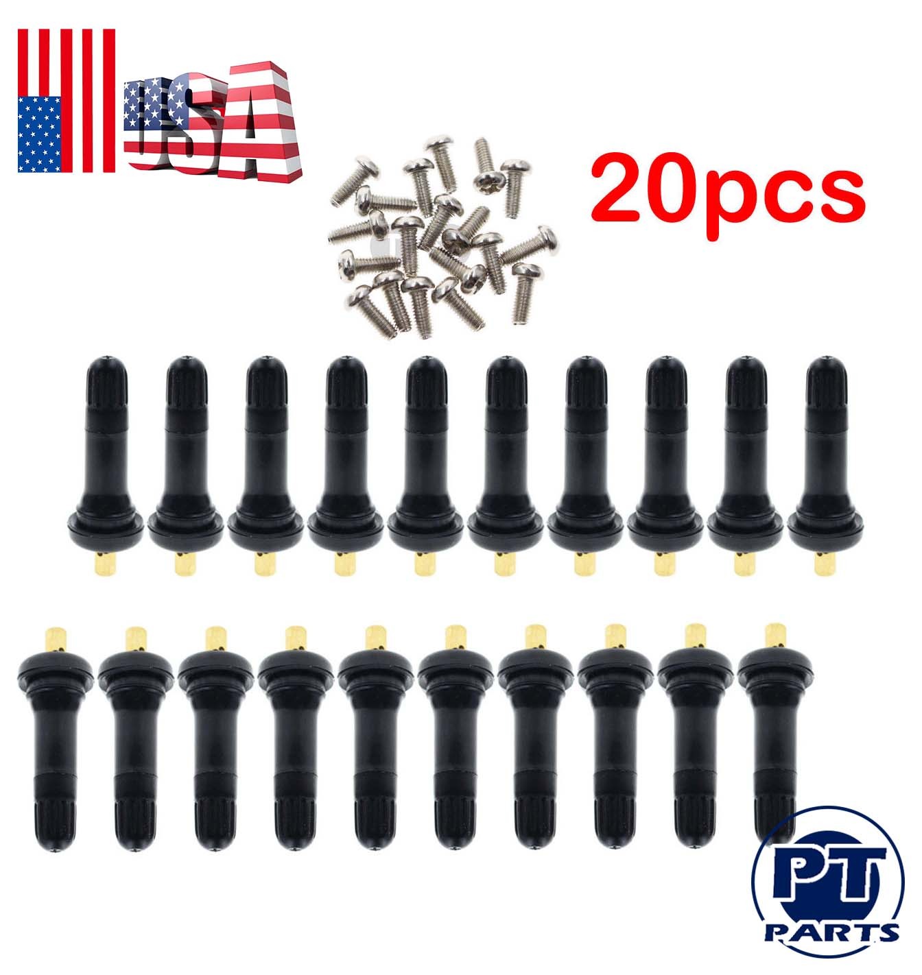 20X TPMS Tire Pressure Sensor Rubber Valve Stems For GMC Cadillac Chevy ...