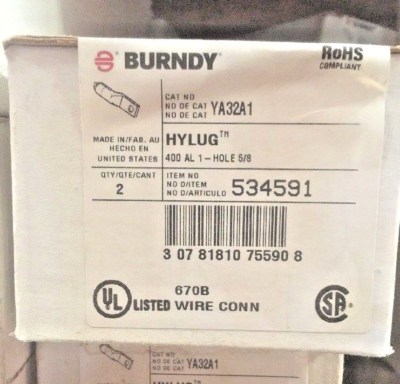 Crimps - Burndy Ya32