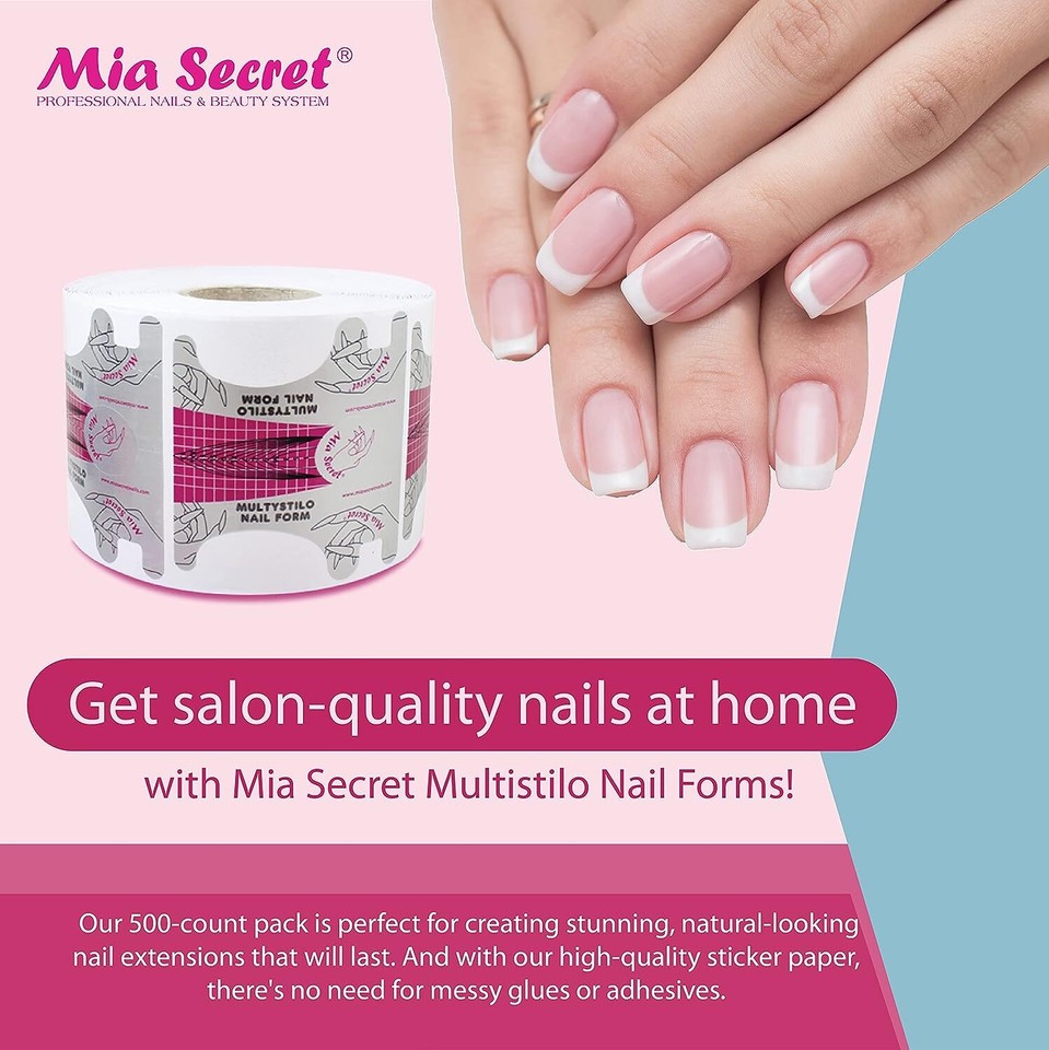 Mia Secret Multistilo 500 PCS - Nail Extension Tips, Nail Forms for ...
