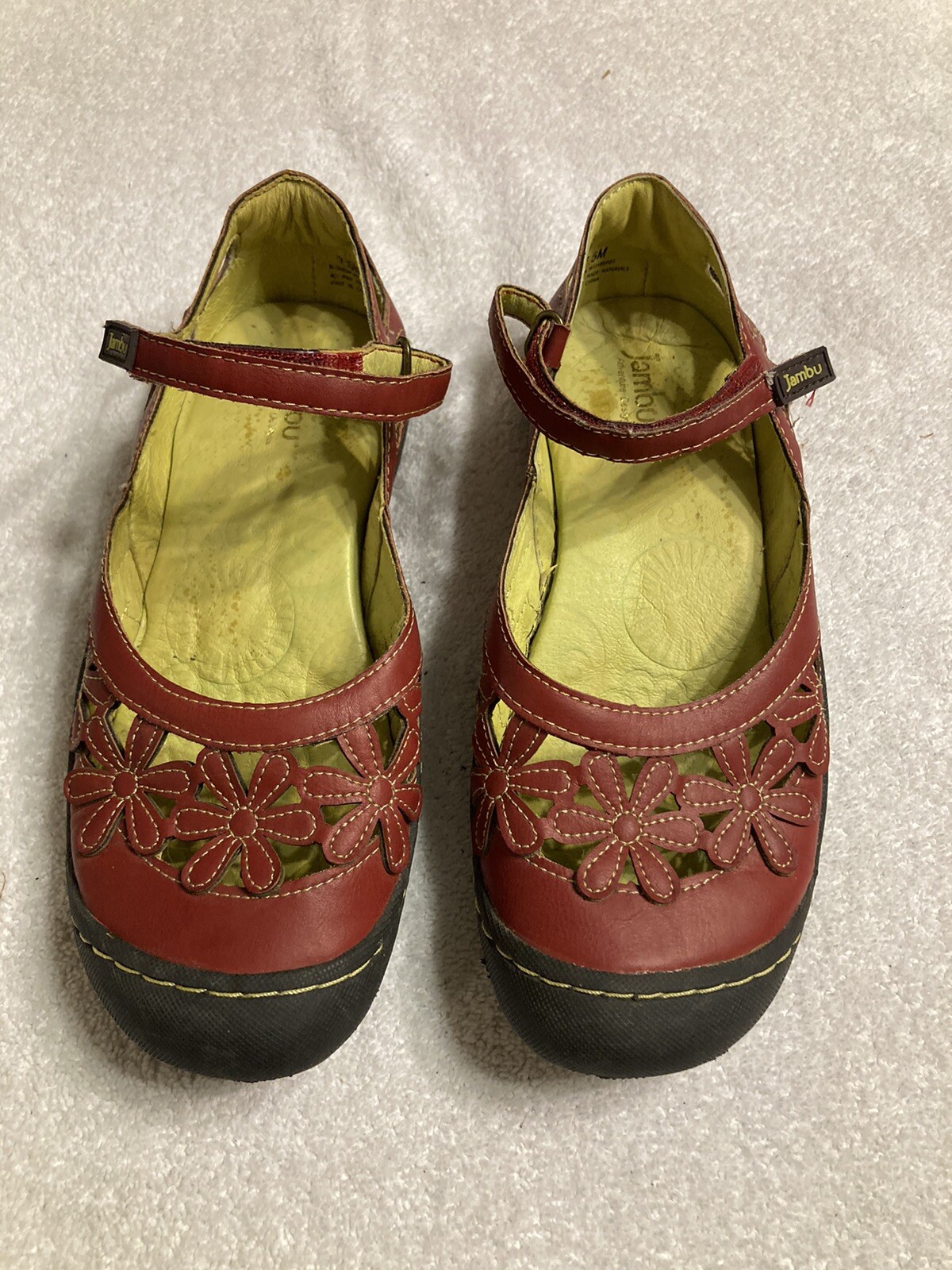 Jambu womans red shoes Mary Janes Red size 7.5 All Terra Design ...
