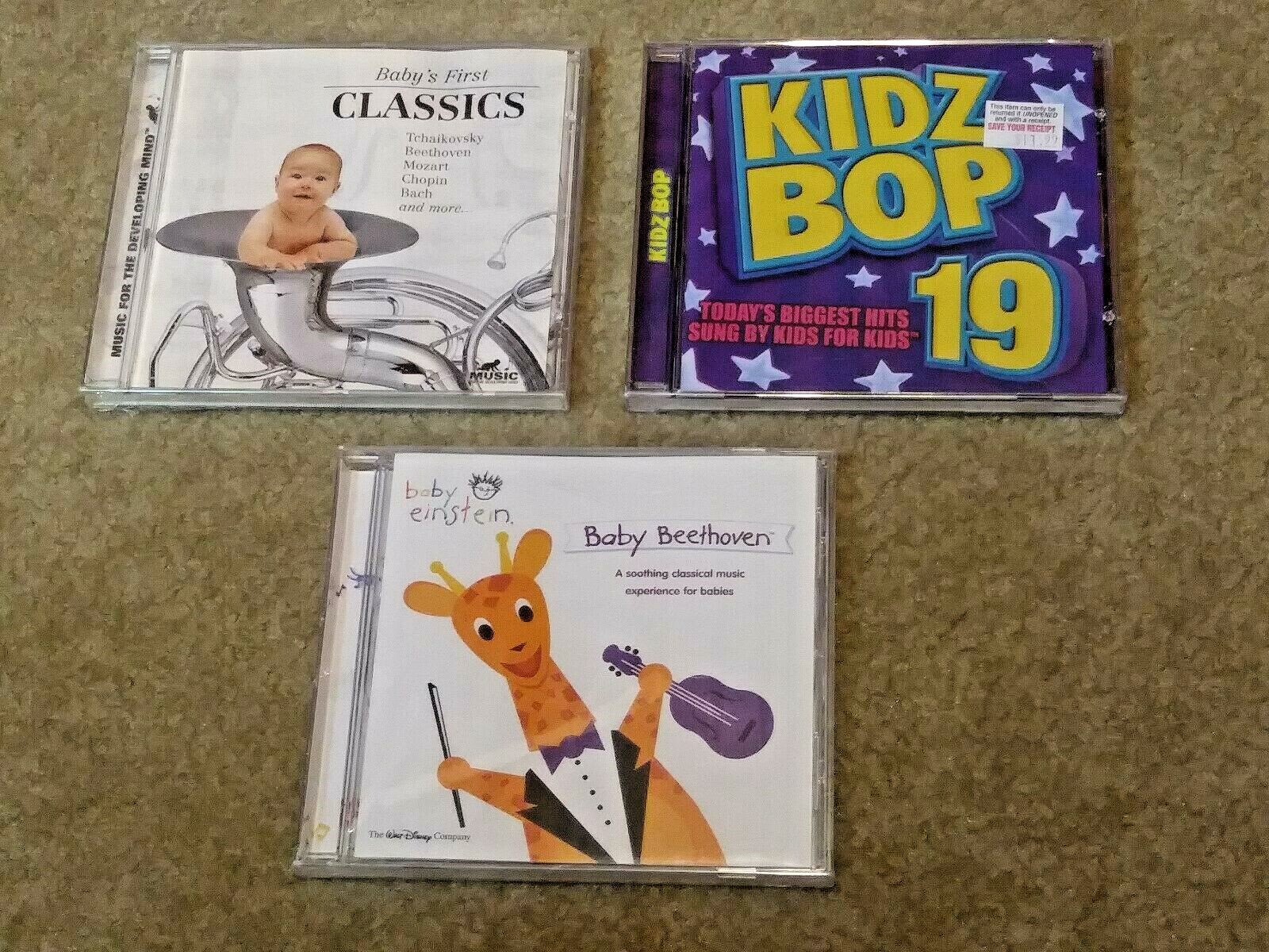 Lot of 3 Brand New Kids Baby cds Kidz Bop, Baby's First Classics, Baby ...