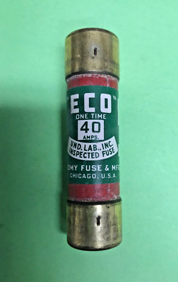 ECO CAT 1140 40A 250 VOLT ONE TIME FUSE | eBay