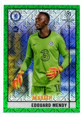 2020-21 Topps Merlin Champions League Green Ice Refractors Edouard ...