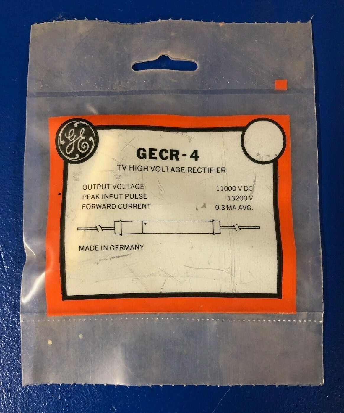 NOS Vintage TV High Voltage Rectifier, GE #GECR-4, 11000 VDC 13200V 0 ...