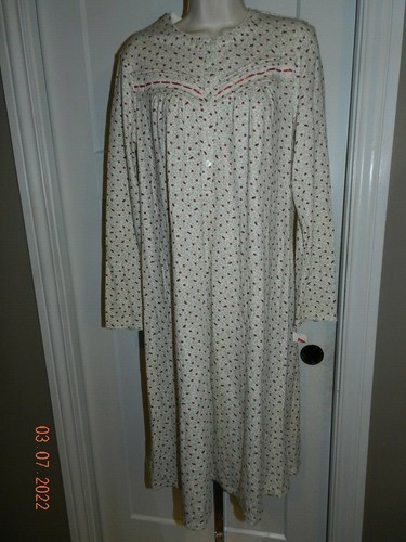 simply basic sleepwear S (4-6) nightgown long sleeve cardinal cotton ...