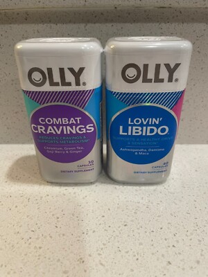 Set of 2 NEW - OLLY Combat Cravings/Lovin' Libido Supplements, 30 ...