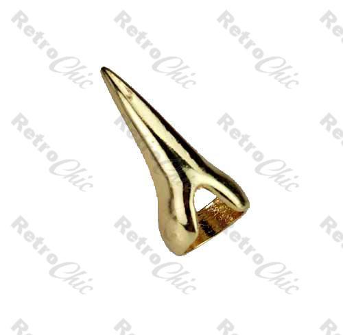 CLAW talon FINGER TIP RING long nails GOTH silver/gold/black PUNK CLAWS ...