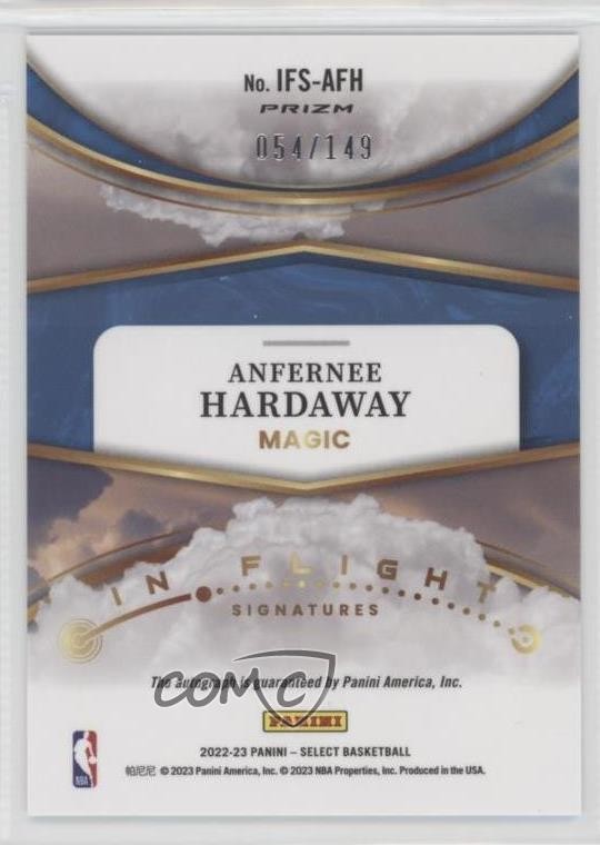 2022-23 Panini Select In Flight Signatures /149 Anfernee Hardaway #IFS ...