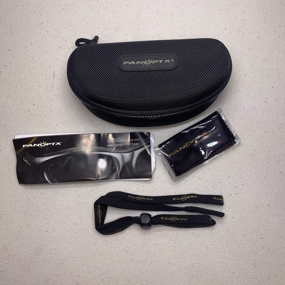 7EYE Panoptx Sunglasses Black Hardshell Case Glasses Retainer FRAMES ...