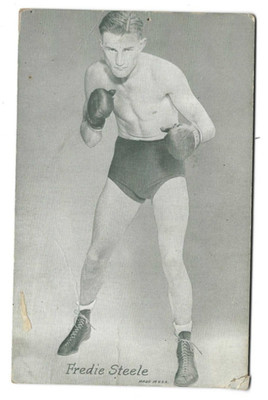 1930s Exhibit Arcade Boxing Card Fredie Steele Boxer Actor Tacoma ...