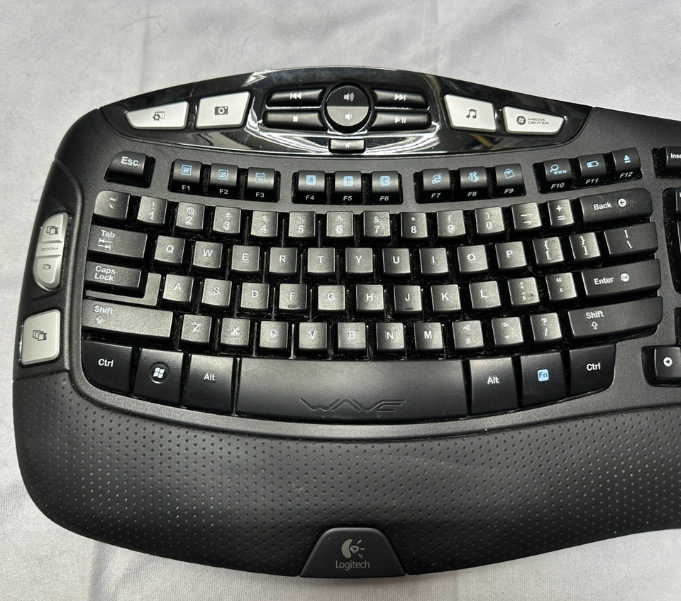Logitech K350 Comfort Wave Wireless Keyboard No Dongle - USED/WORKS | eBay
