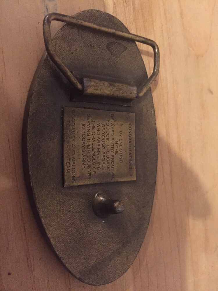 Vintage Brass United States Army Delayed Entry Program Belt Buckle ...