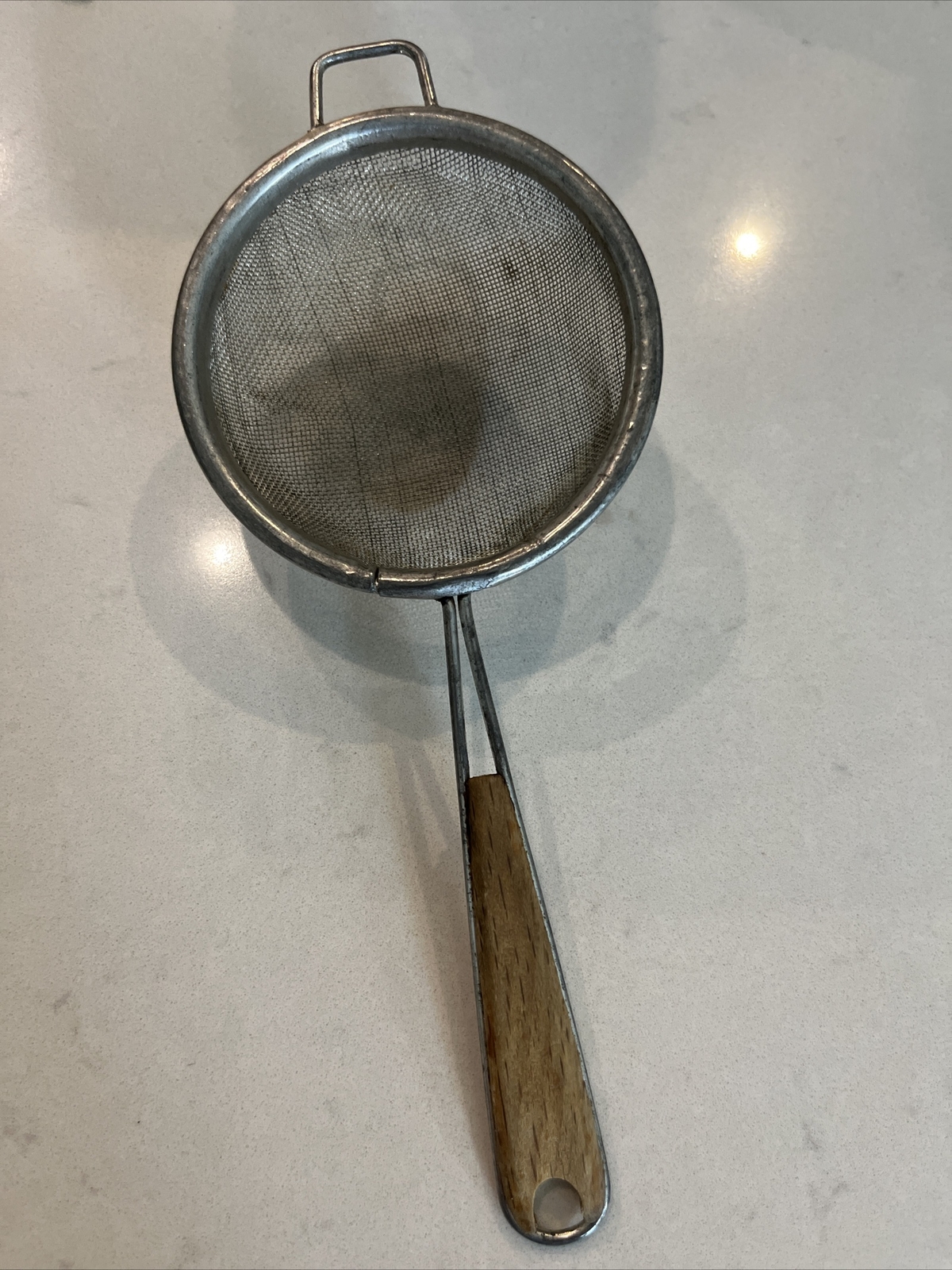 Vintage Heavy Block Tinned Mesh Kitchen Strainer | eBay