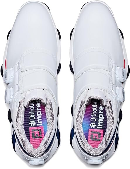 FootJoy Golf Shoes TOUR ALPHA TRIPLE BOA WIDE 55547 White Navy Red US9 ...
