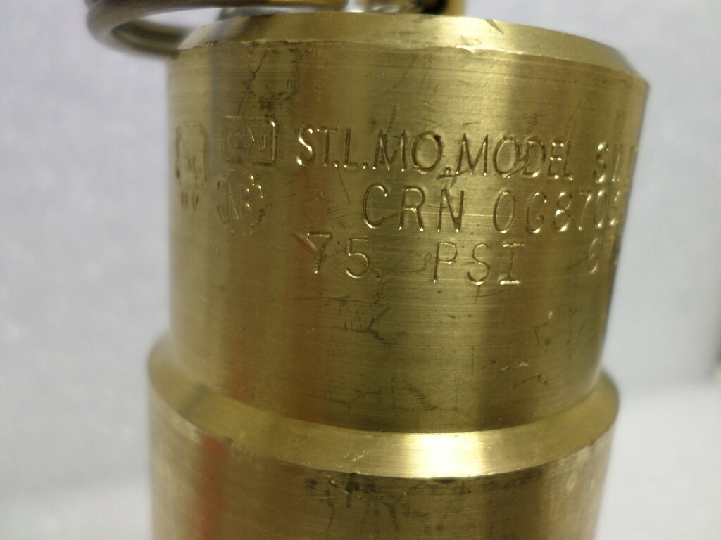 ST.L. MO. SAFETY VALVE MODEL SW10 1 NPT 75 PSI 673 SCFM | eBay