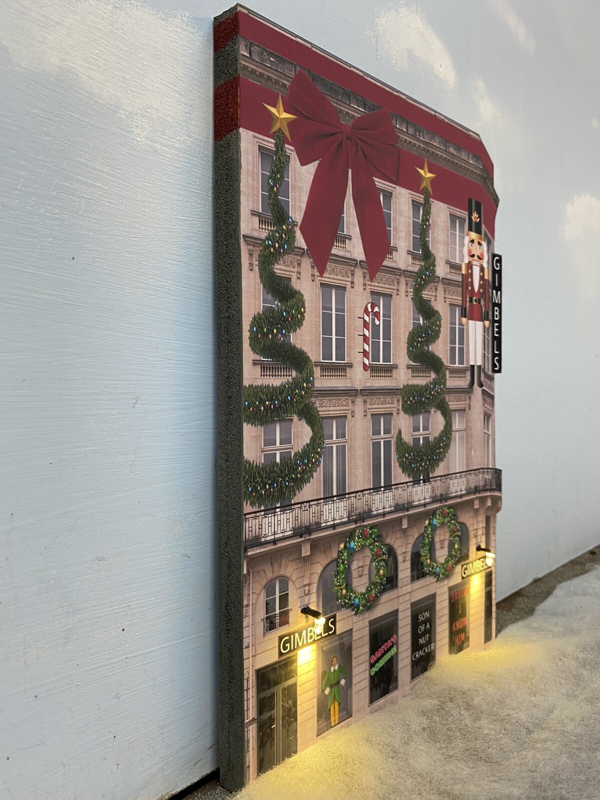 HO Scale - GIMBELS FROM MOVIE ELF - Building Flat w/ LEDs Christmas ...