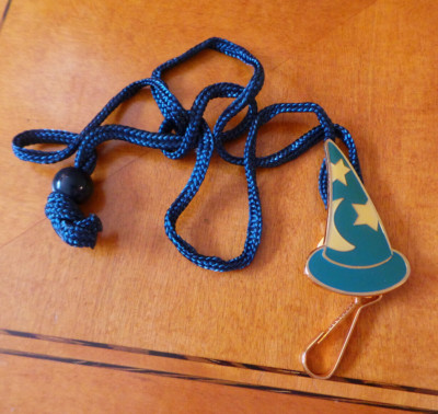 Disney Fantasia Sorcerer's Apprentice Metal Hat on long Lanyard key ...