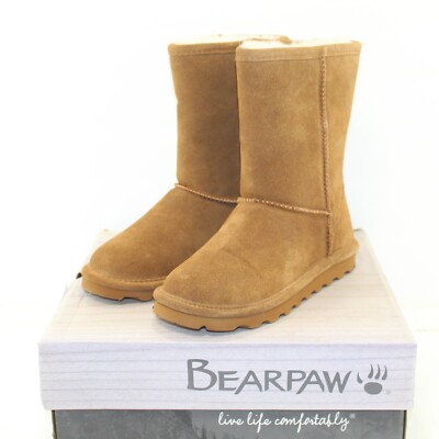 BEARPAW ELLE SHORT womens pull on winter boots shoe size 11 M hickory ...