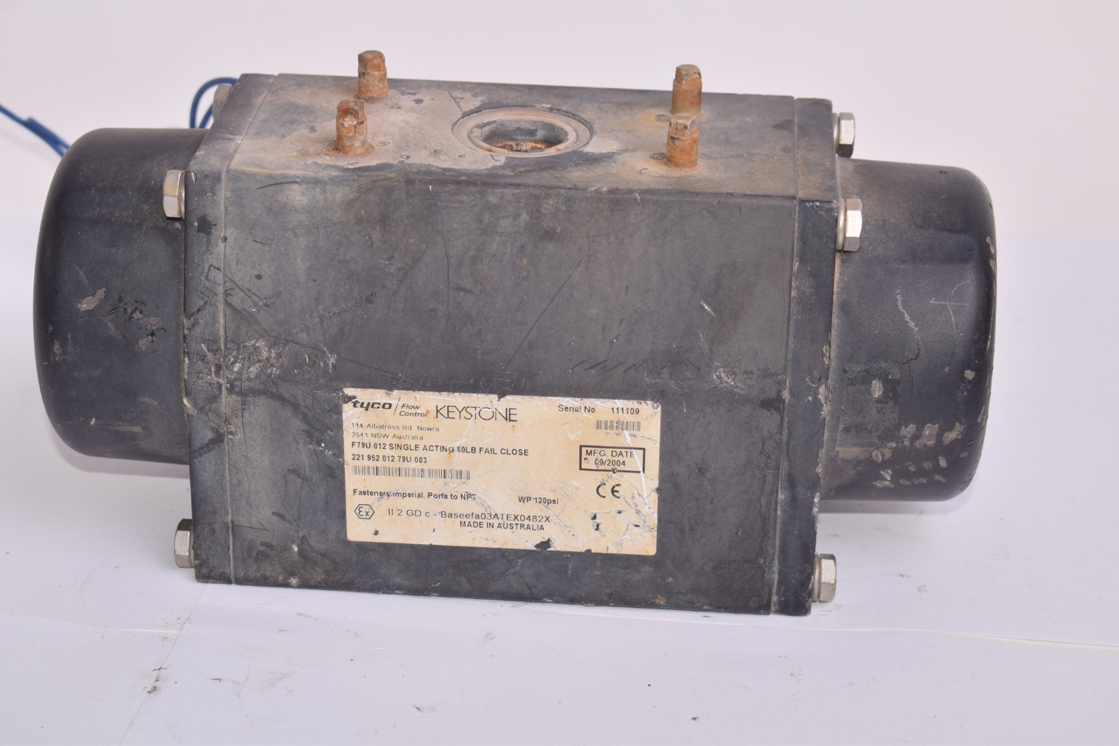 Tyco Keystone F79u 012 Double Acting Pneumatic Valve Actuator for sale ...