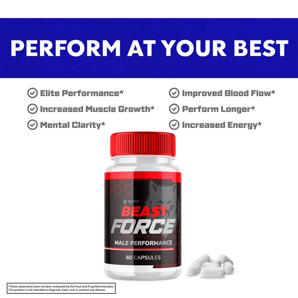 Beast Force Male Support Vitamin Max Strength Supplement for Men 180 ...