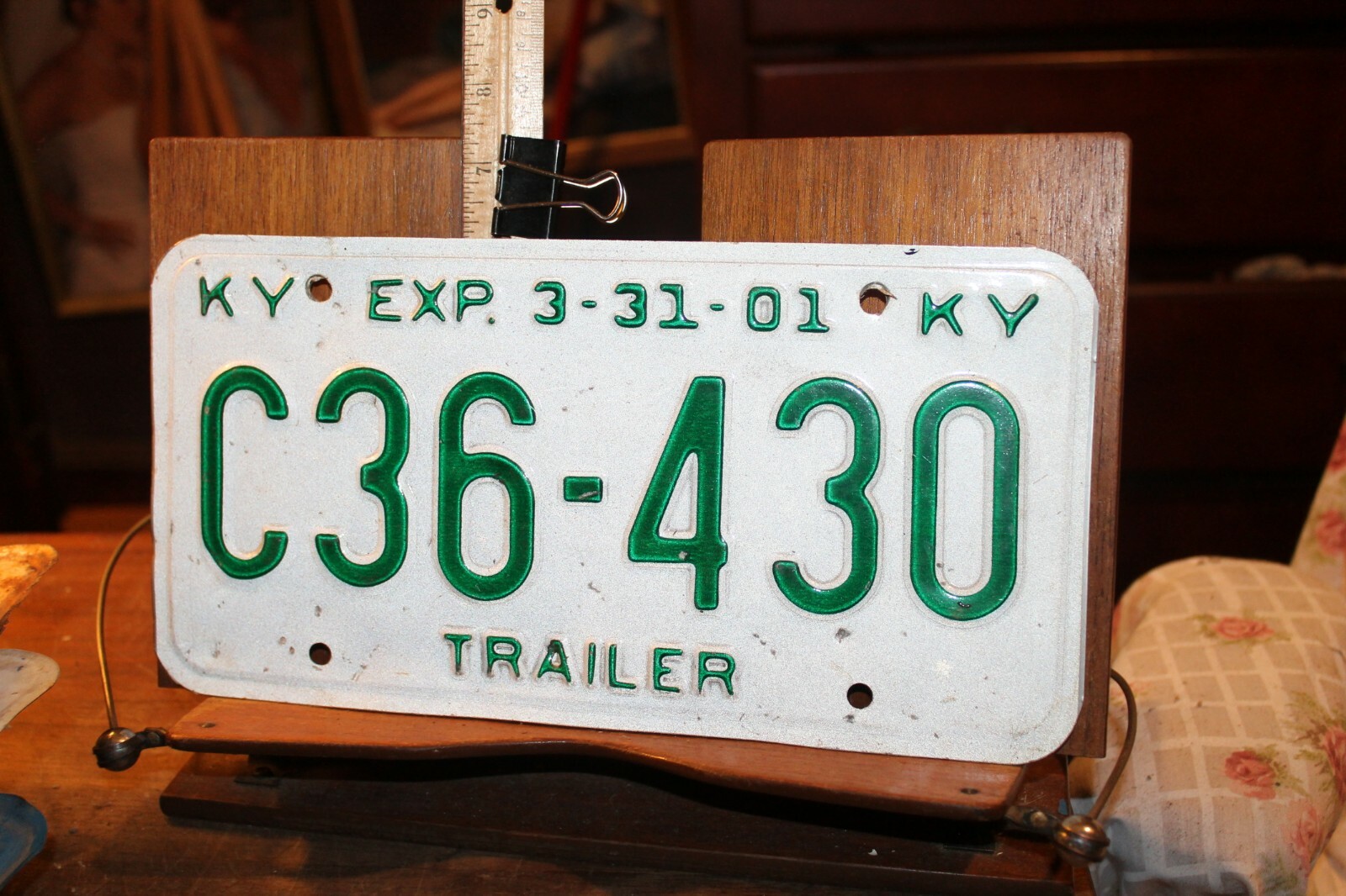 2001 Kentucky License Plate Trailer C36-430 Dented | eBay