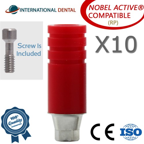 10 Chrome Cobalt Base Plastic Adapter Head Hex RP For Conical Dental ...