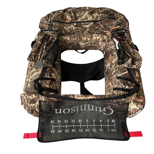 Inflatable Camo Fishing Float Tube Gunnison Fish Ruler Storage Pockets ...