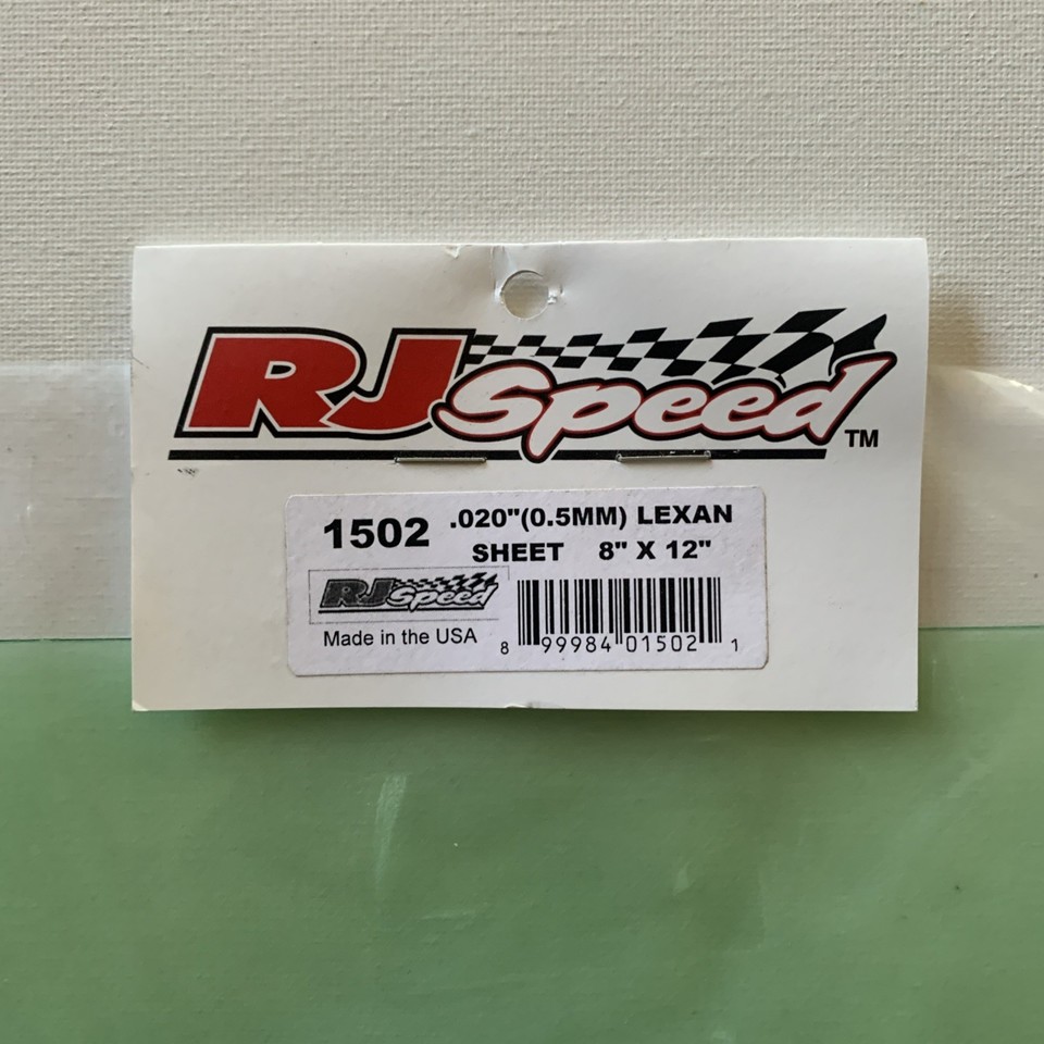 RJ Speed 8x12” Lexan Sheet (0.5mm) 1502 NEW | eBay
