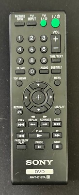 Sony RMT-D187A Remote Control DVD CD Player DVP-SR500H DVP-NS710H | eBay