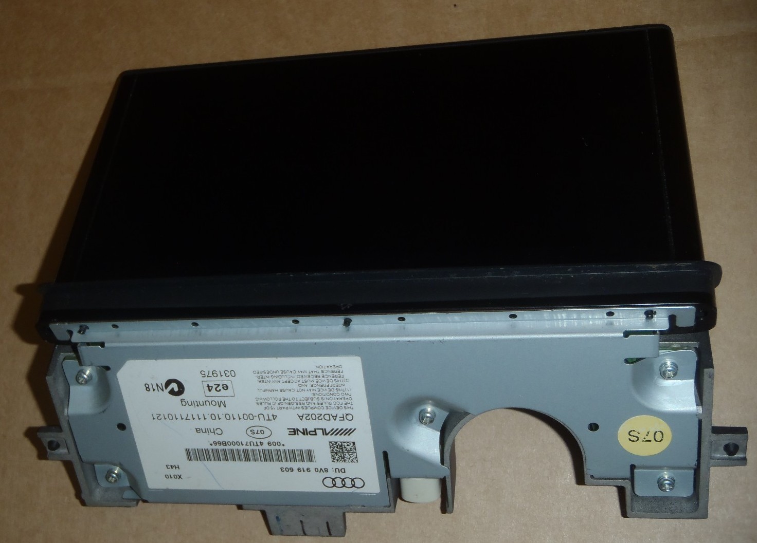 Audi A3 8V ALPINE NAVI NAVIGATION SCREEN LCD DISPLAY DASH 8V0 919 603 ...