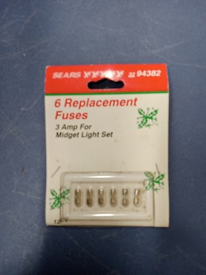 Sears 3 Amp Fuses for Midget Light Set. 120V. Pack of 6. NOS | eBay