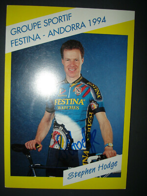 cyclisme Stephen Hodge carte signée/autographe FESTINA 1994 | eBay