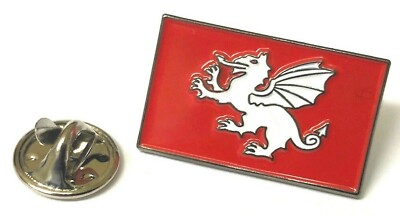 England Anglo Saxon White Dragon Pin Badge - Free postage | eBay