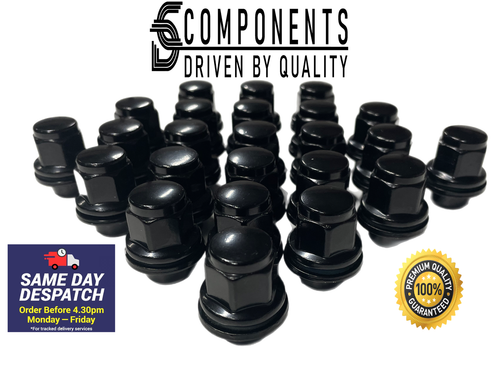 24 Wheel Nuts Fit Mitsubishi Shogun Pajero L200 nuts Alloy Black | eBay